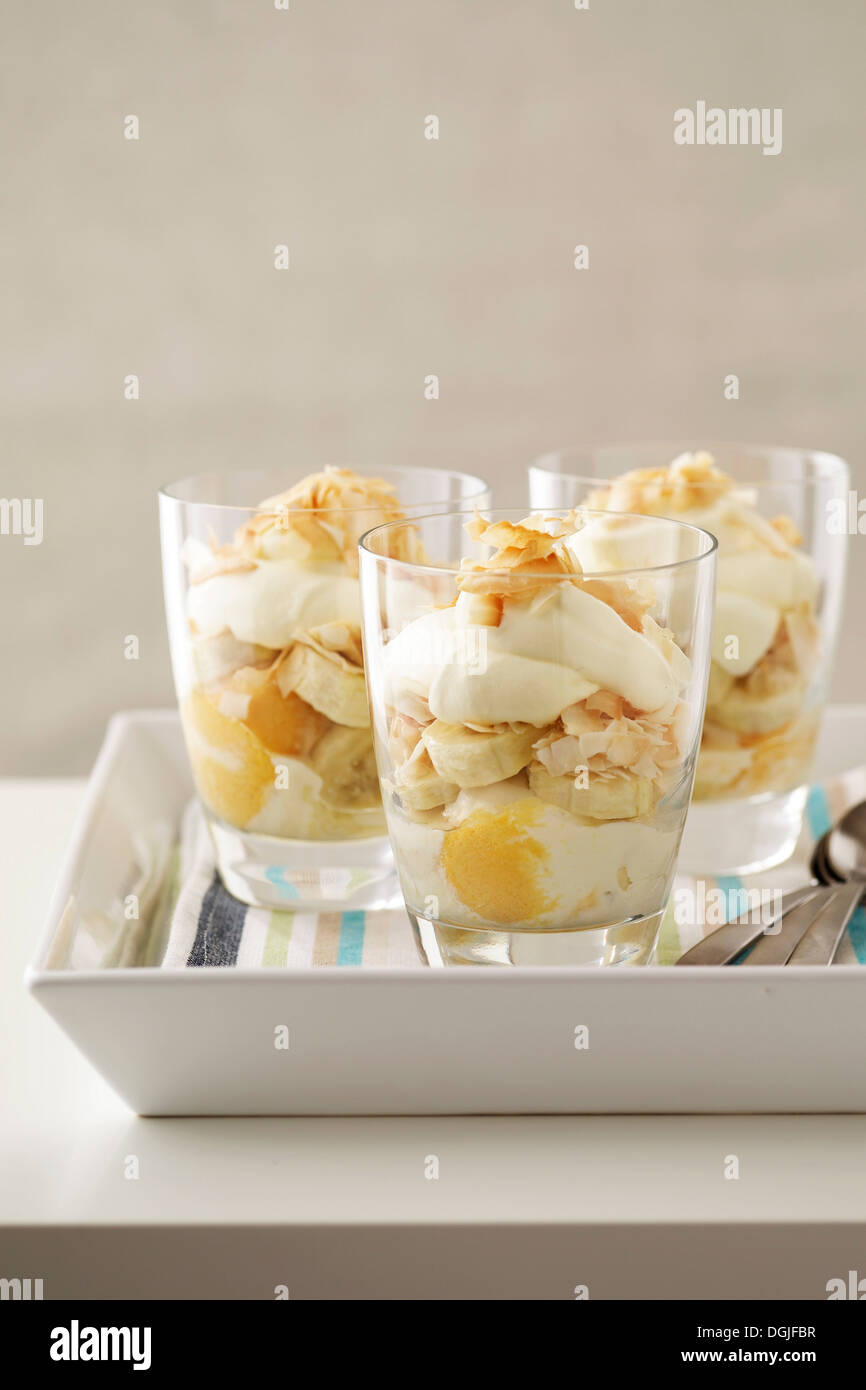 Parfaits in glasses Stock Photo - Alamy
