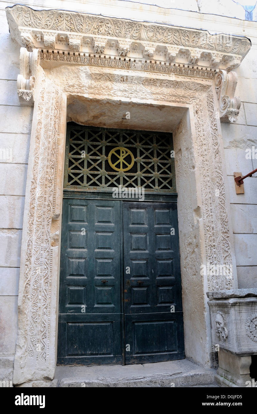 Portal of the Temple of Jupiter in Split, Croatia, Europe Stock Photo ...