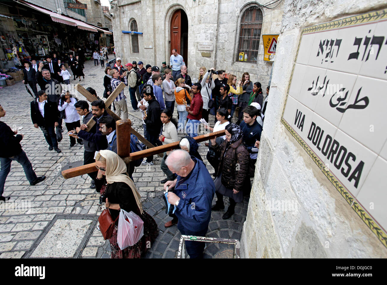 Good Friday procession, Jerusalem, Yerushalayim, Israel, Middle East ...