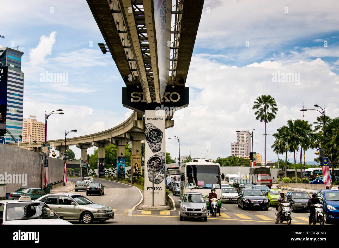 The Skytrain monorail in Kuala Lumpur in Malaysia Stock Photo - Alamy
