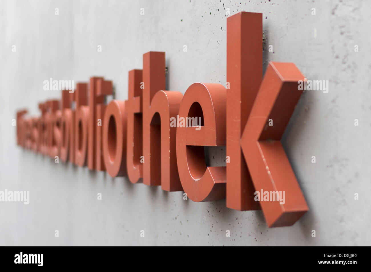 Lettering "Universitaetsbibliothek", German for "University Library ...