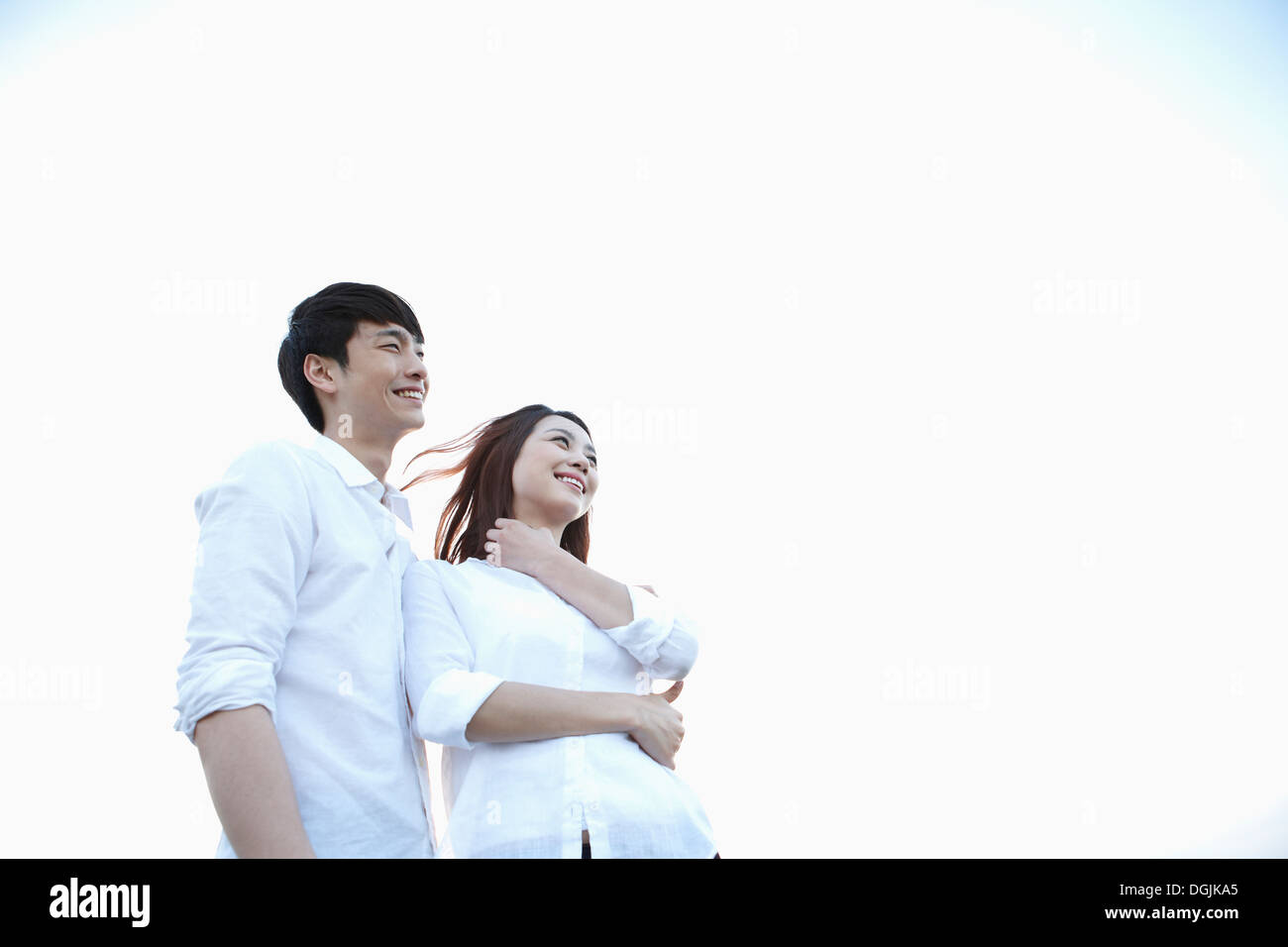 Couple hug waist hi-res stock photography and images - Alamy