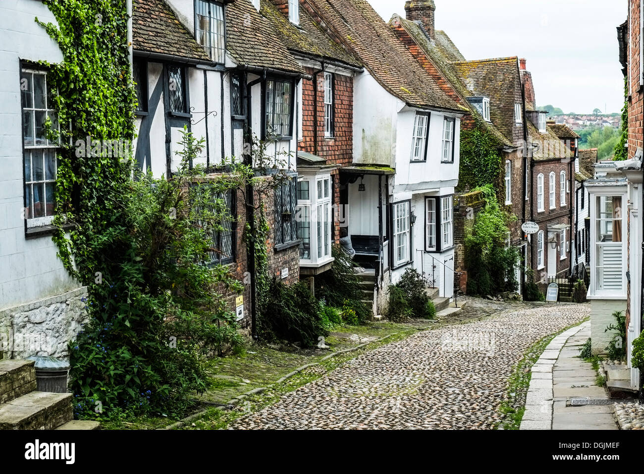 Mermaid Street in Rye Stock Photo - Alamy