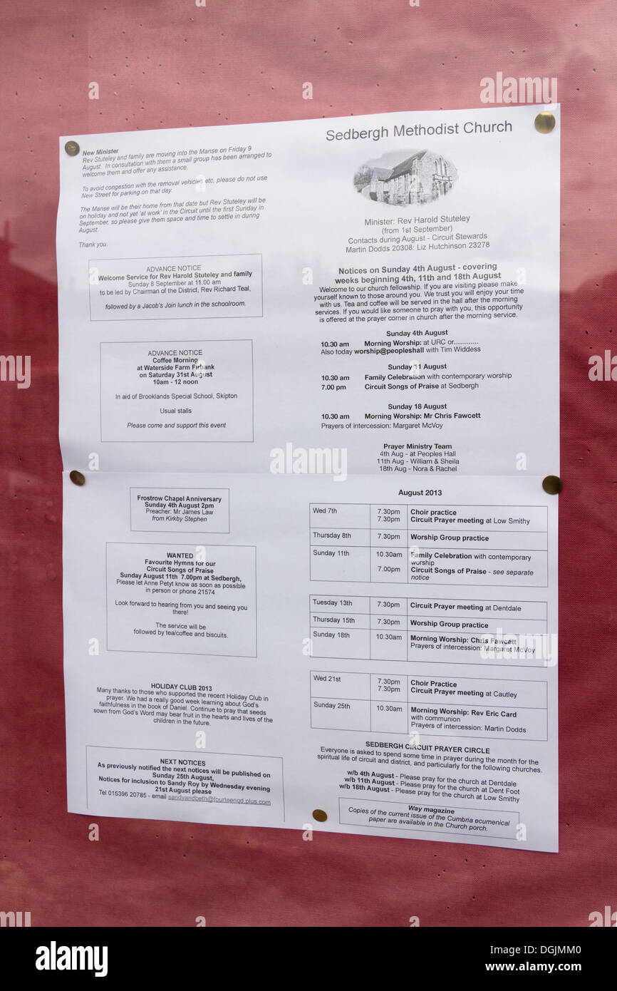 Church notices hi-res stock photography and images - Alamy
