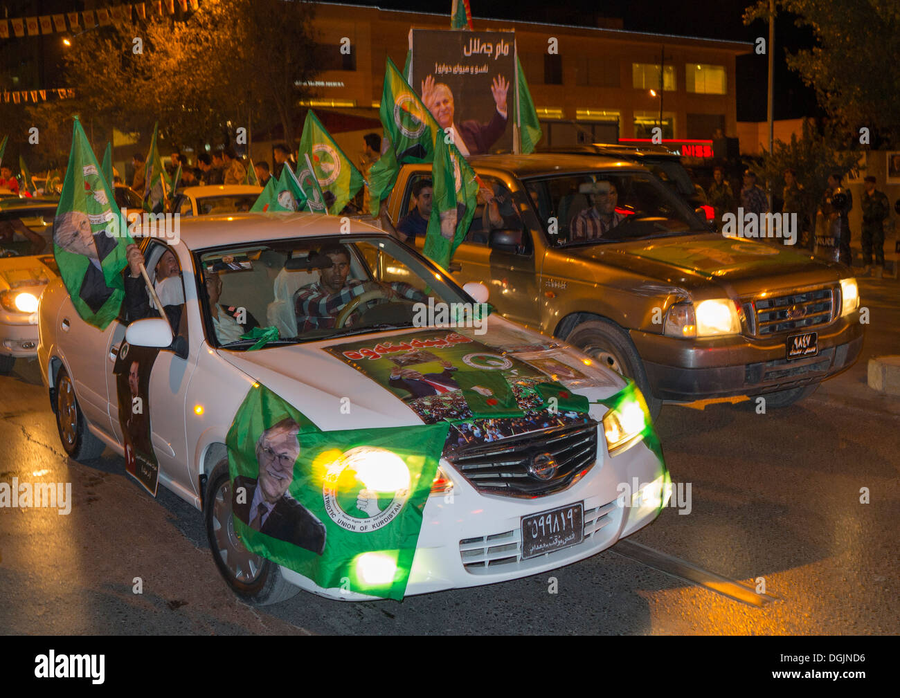 Patriotic Union Of Kursdistan Car, Suleymanyah, Kurdistan, Iraq Stock ...