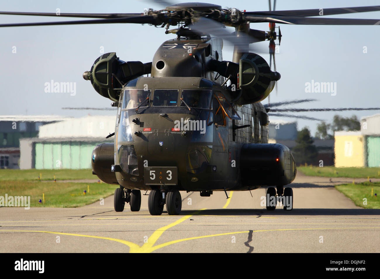 CH-53 helicopter at an air show in Laupheim, Baden-Wuerttemberg Stock ...