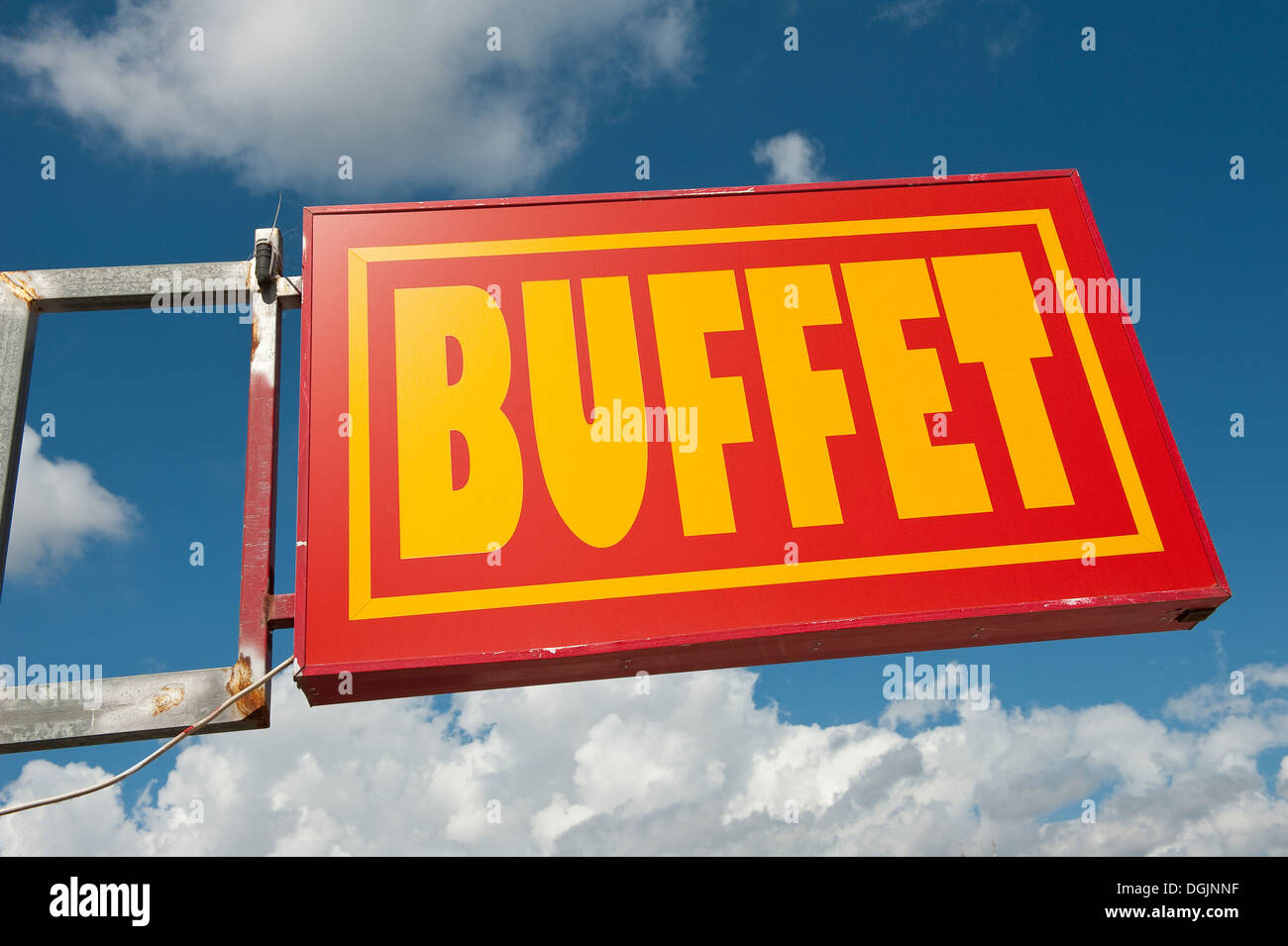 Buffet sign outside a restaurant in Mallorca Stock Photo - Alamy
