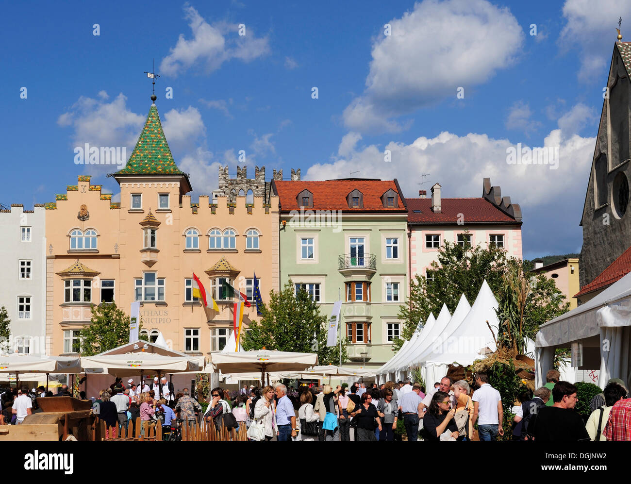 City Hall in the historic town centre of Brixen, Bread and Strudel ...