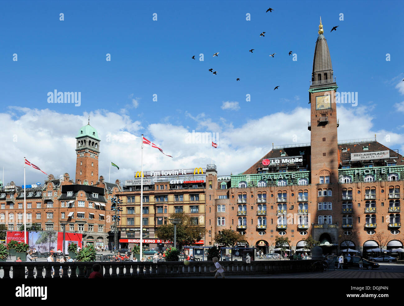 Town Hall Square of Copenhagen, Denmark, Scandinavia, Northern Europe ...