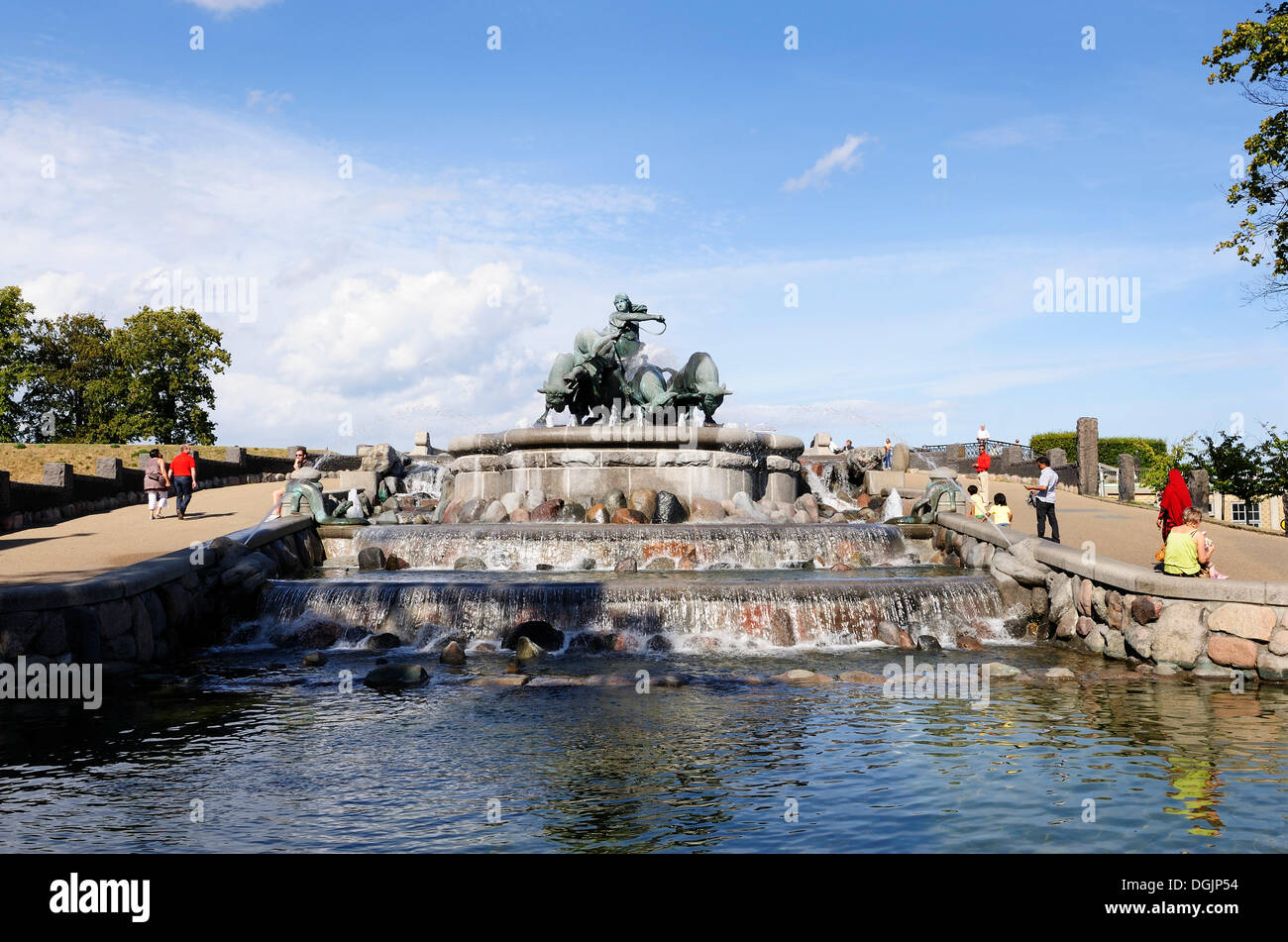 Gefjon's Fountain at Langelinie, Copenhagen, Denmark, Scandinavia ...