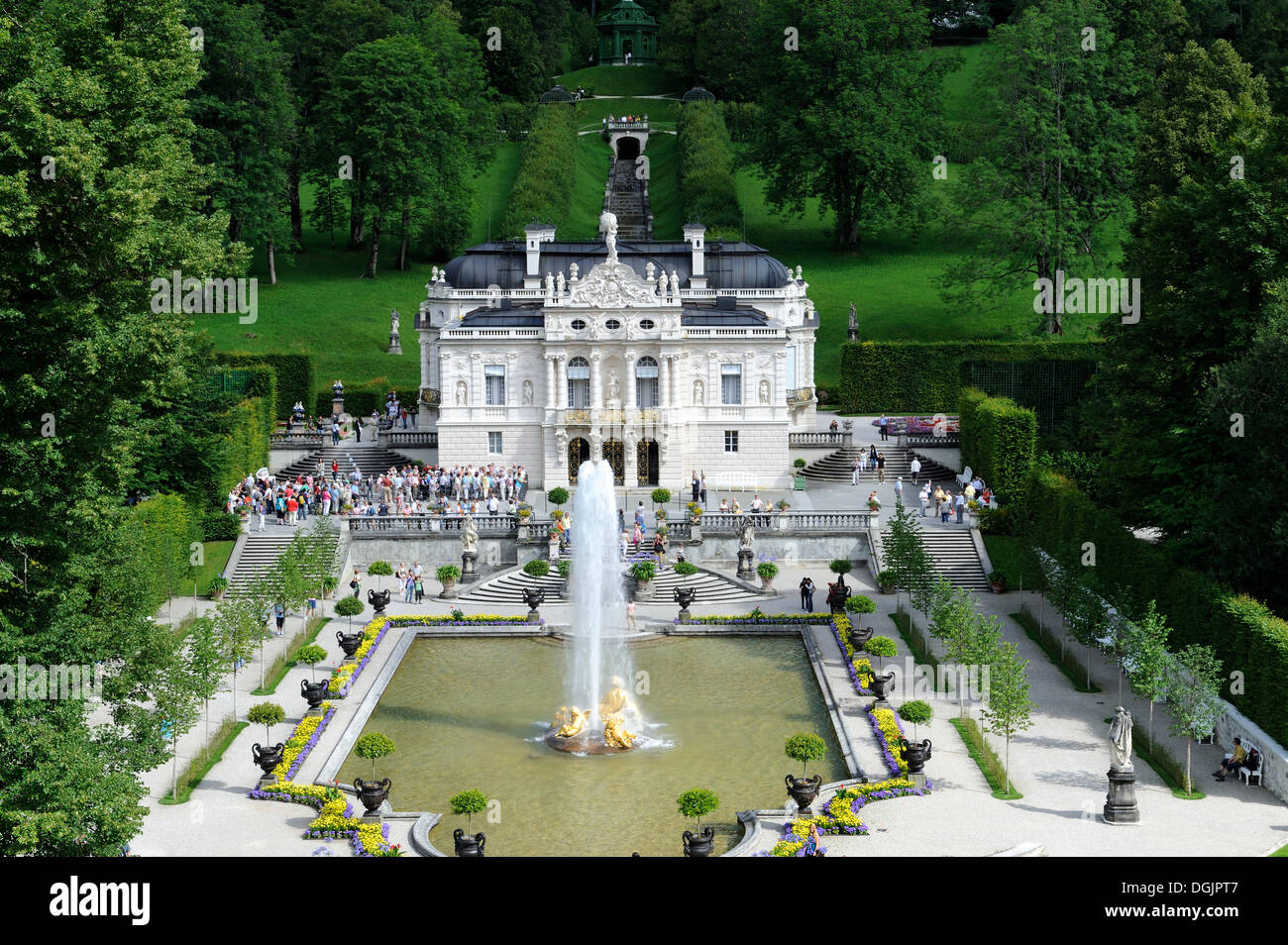 Schloss Linderhof Castle of King Ludwig II of Bavaria, Graswangtal ...