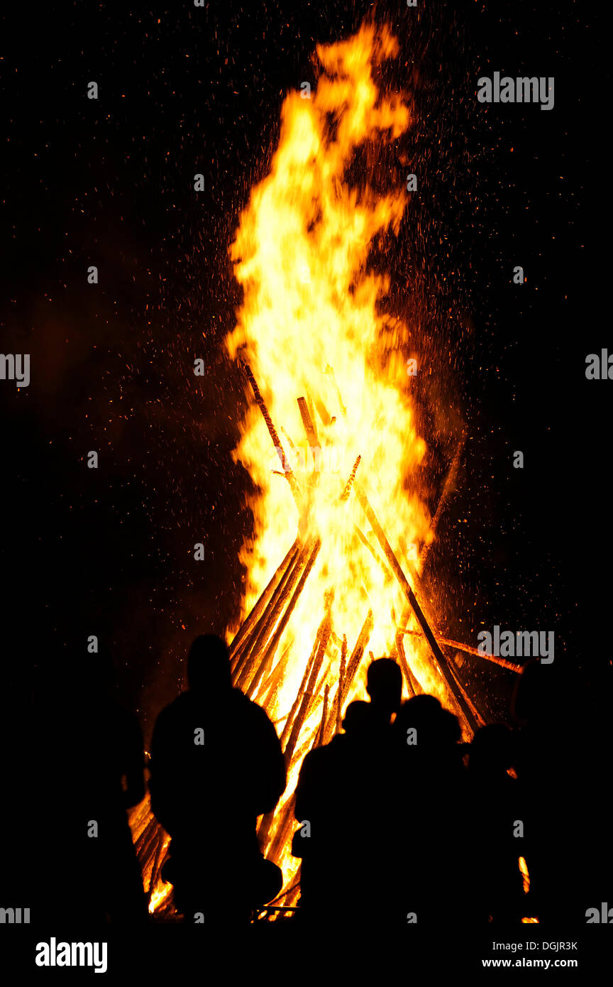 St John's Bonfire, solstice bonfire, celebration in Gelting, Geretsried ...
