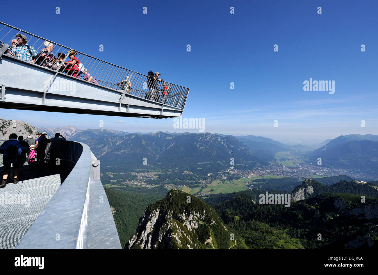 AlpspiX, viewing platform at the Alpspitze railway, hill station, Mt ...