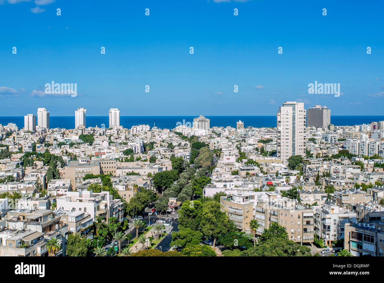 Elevated view of rooftops, Tel Aviv, Israel Stock Photo - Alamy