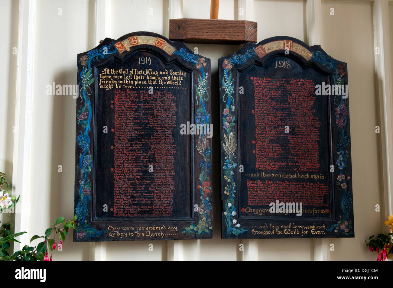 War memorial in Holy Trinity Church (Sibford Gower), Burdrop ...