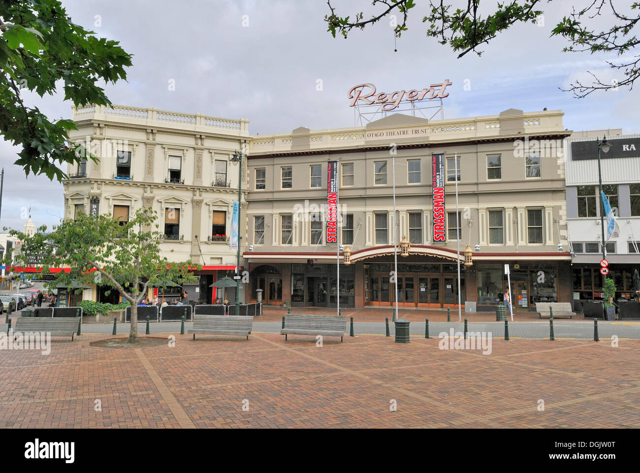 Historic Theatre at Octagon, Dunedin, South Island, New Zealand Stock ...