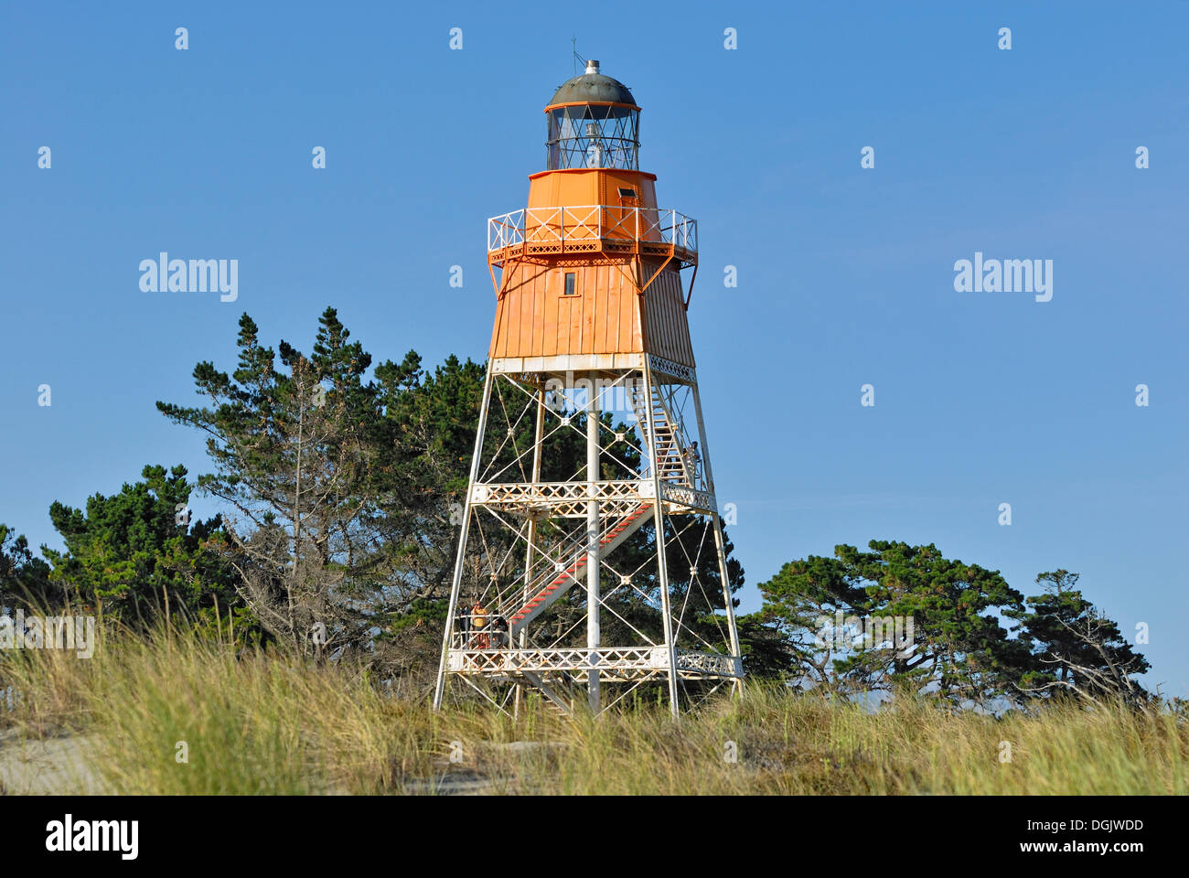 Lighthouse, Farewell Spit Nature Reserve, Golden Bay, South Island, New ...