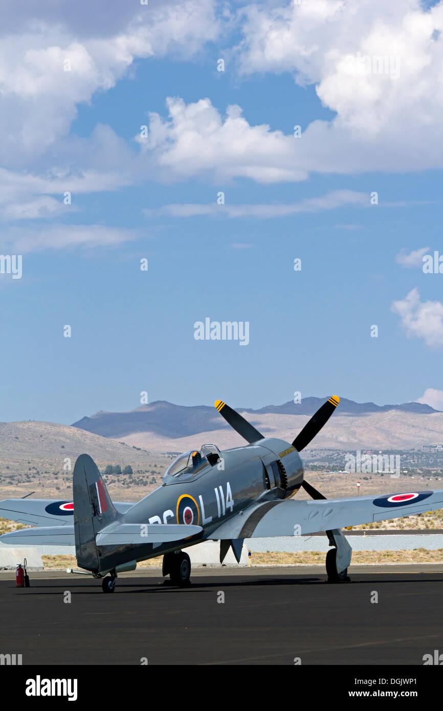 Hawker Sea Fury "Argonaut" sits on the ramp during the 2013 National ...