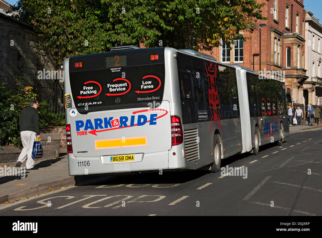 Park and & ride bus stop in the town city centre York North Yorkshire ...