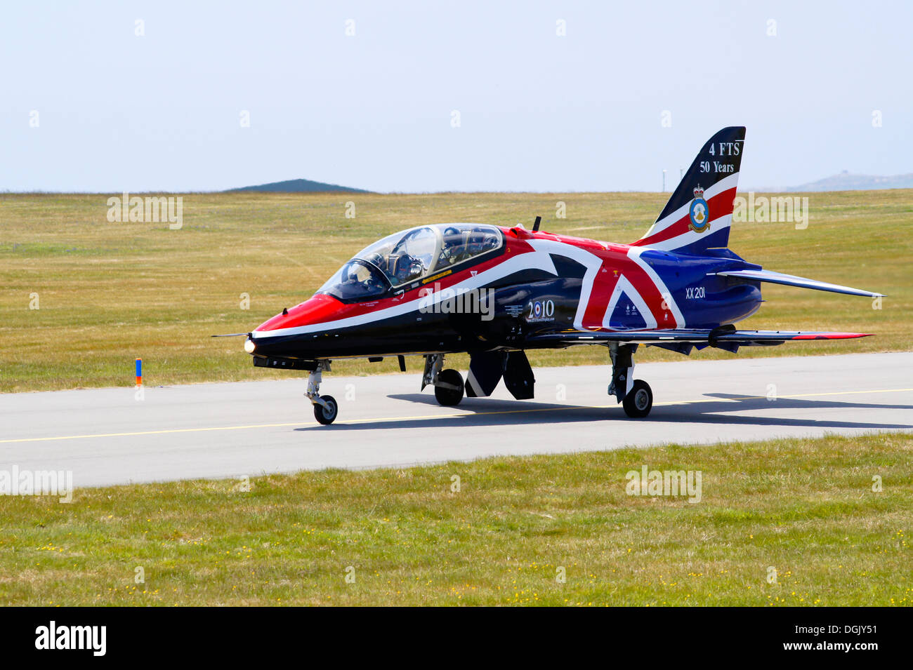 A Union Jack Hawk taxiing Stock Photo - Alamy