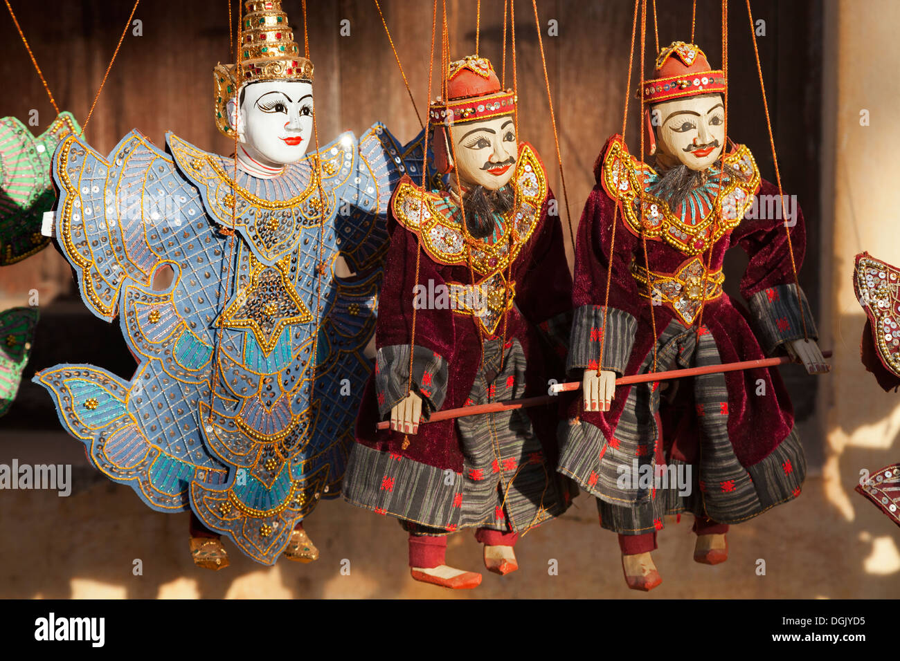 Beautiful Burmese marionettes in Bagan Stock Photo - Alamy