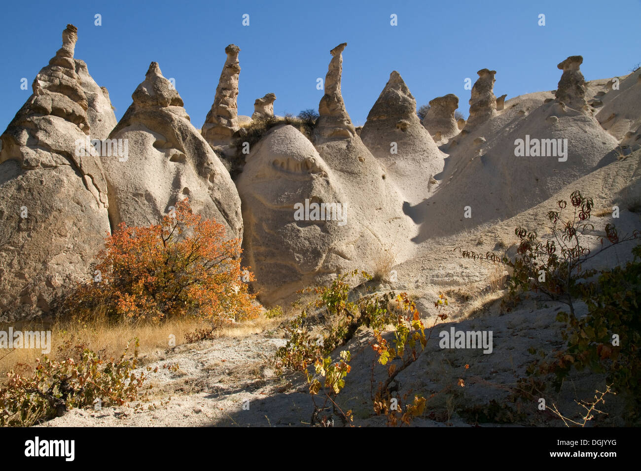 Stone formation in Cappadocia, Turkey Central Anatolia Region Stock ...
