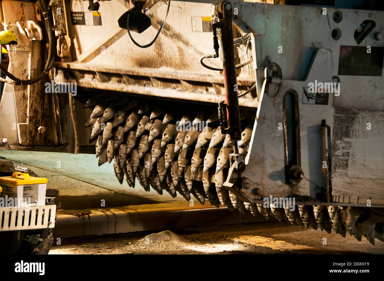 Asphalt cold planer Stock Photo - Alamy