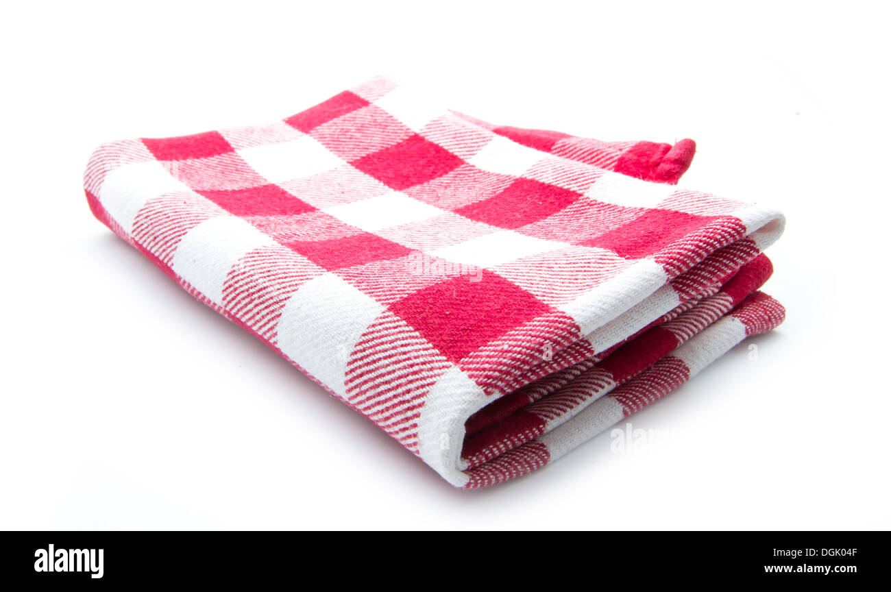clean kitchen cloth isolated on white background Stock Photo - Alamy