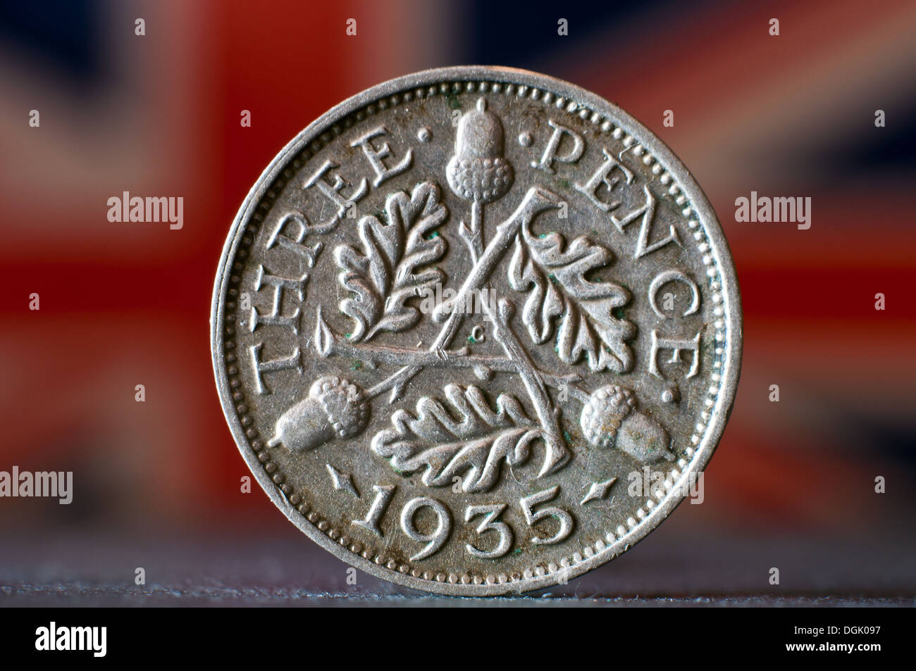 1935 British threepence coin Stock Photo - Alamy