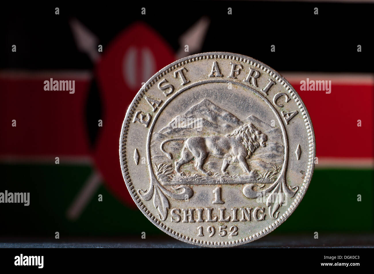 1952 british East Africa colonial shilling coin Stock Photo - Alamy