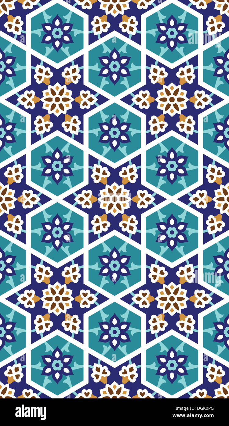 Traditional Arabic Seamless Pattern Stock Photo - Alamy