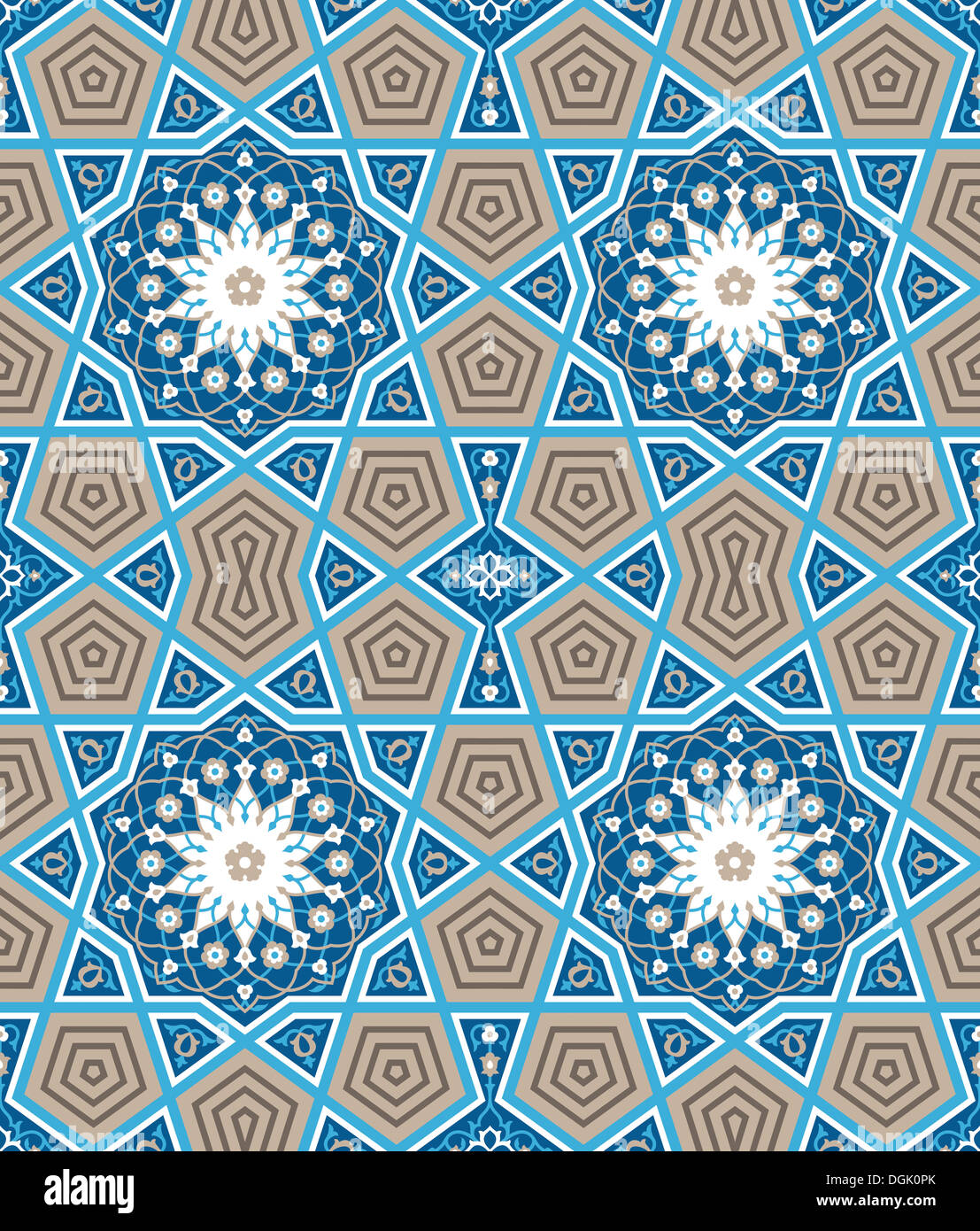Traditional Arabic Seamless Pattern Stock Photo - Alamy