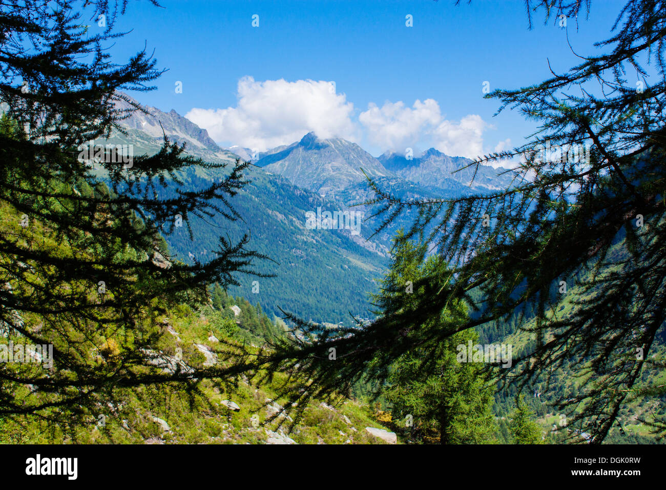 Alpine landscape in Mont Blanc-France Stock Photo - Alamy