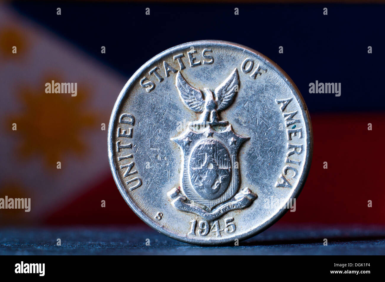 1945 Philippines 5 centavo coin Stock Photo - Alamy