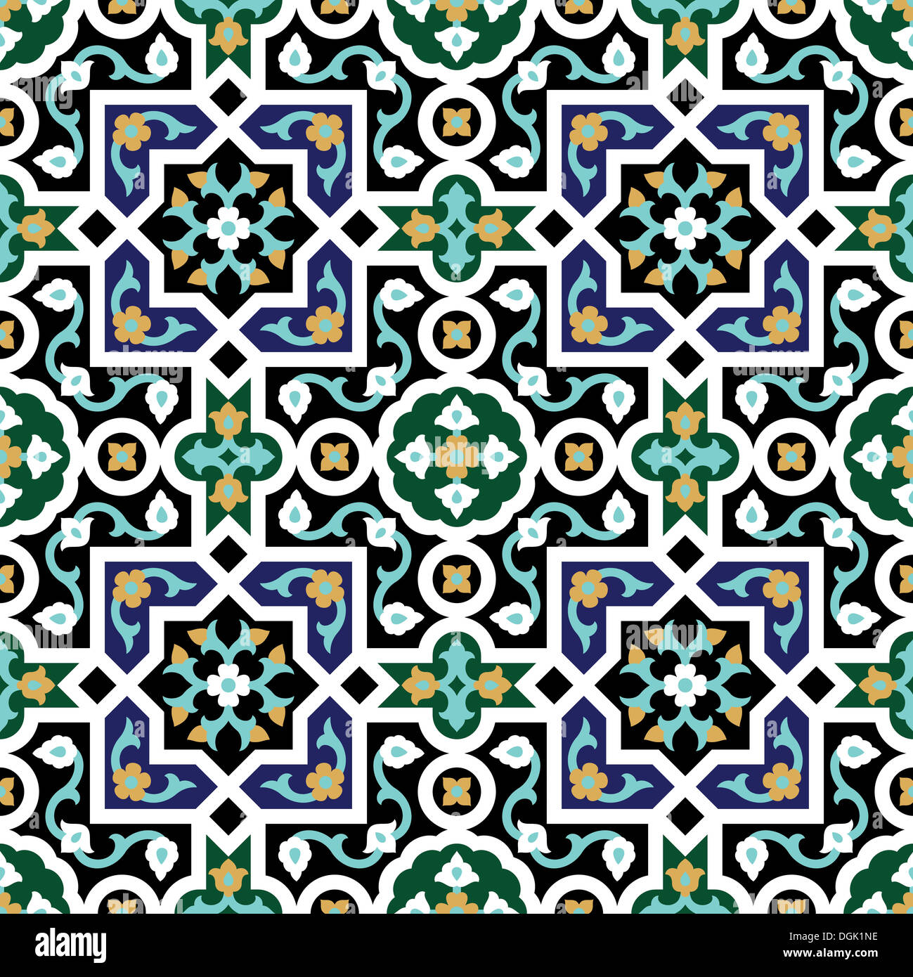 Traditional Arabic Seamless Pattern Stock Photo - Alamy