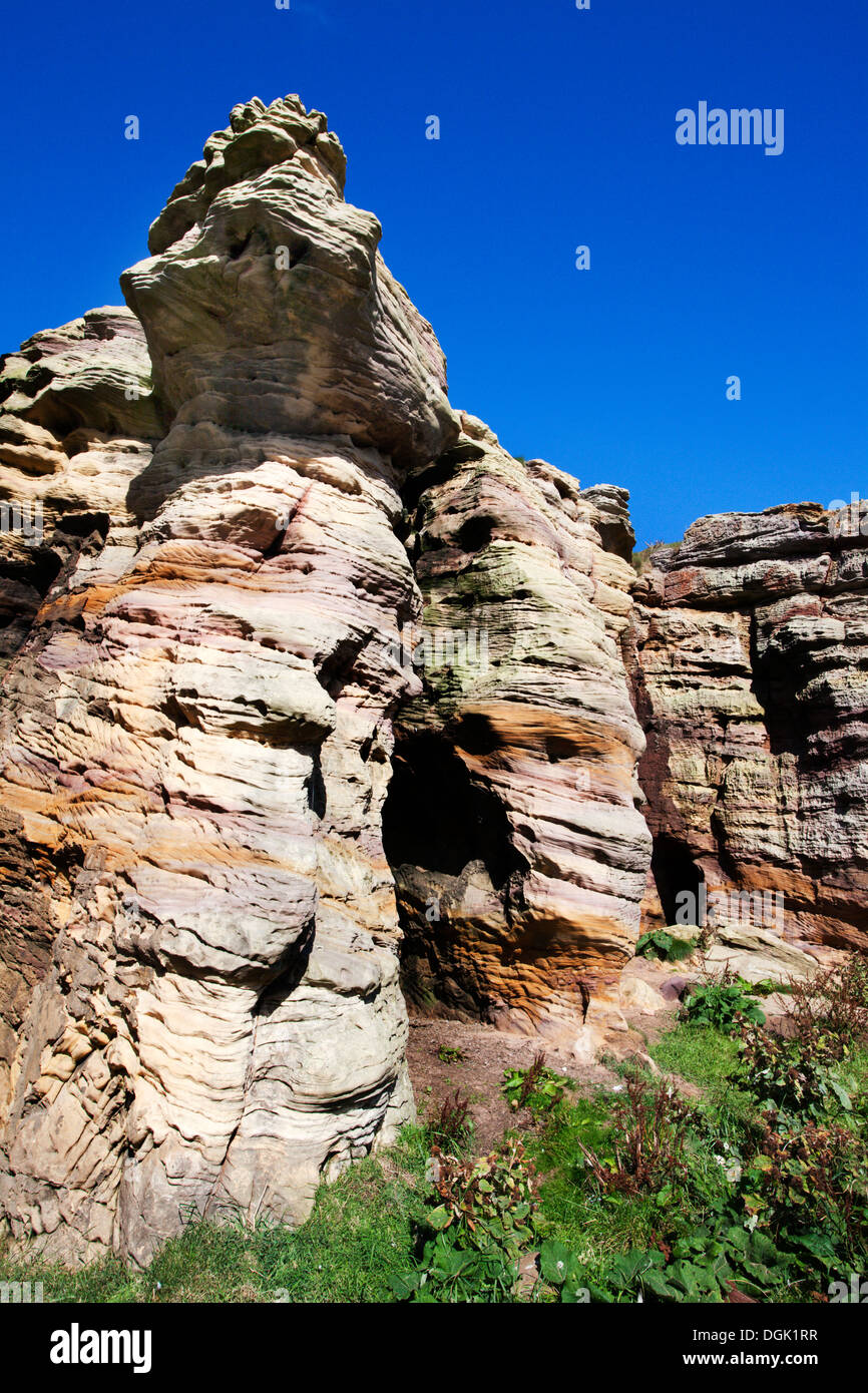 Rock Formation on the Fife Coastal Path near Crail Fife Scotland Stock ...