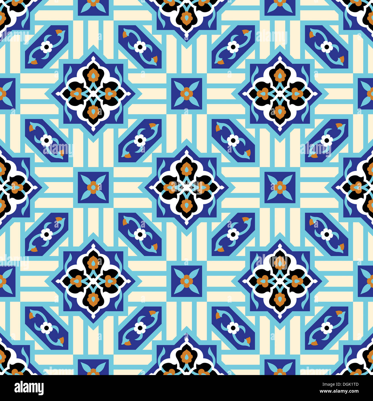 Traditional Arabic Seamless Pattern Stock Photo - Alamy