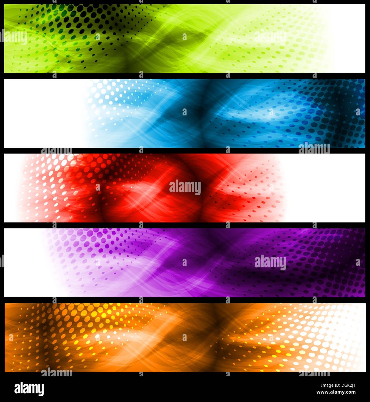 Set of simple colourful headers. Eps 10 vector Stock Photo - Alamy