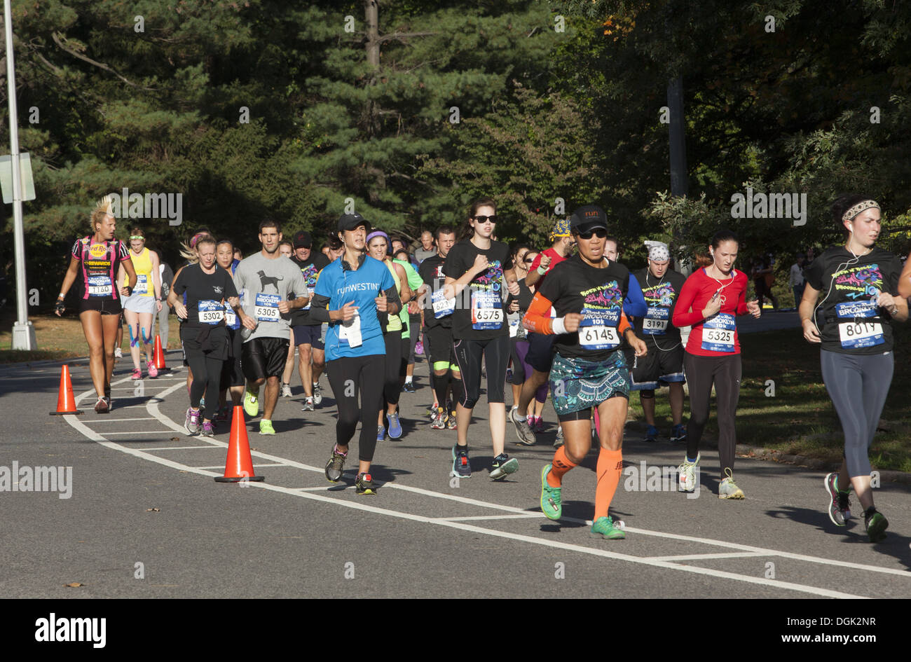 10K long distance run in Prospect Park, Brooklyn, New York Stock Photo ...