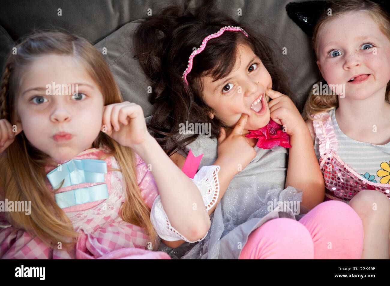Children making faces Stock Photo - Alamy