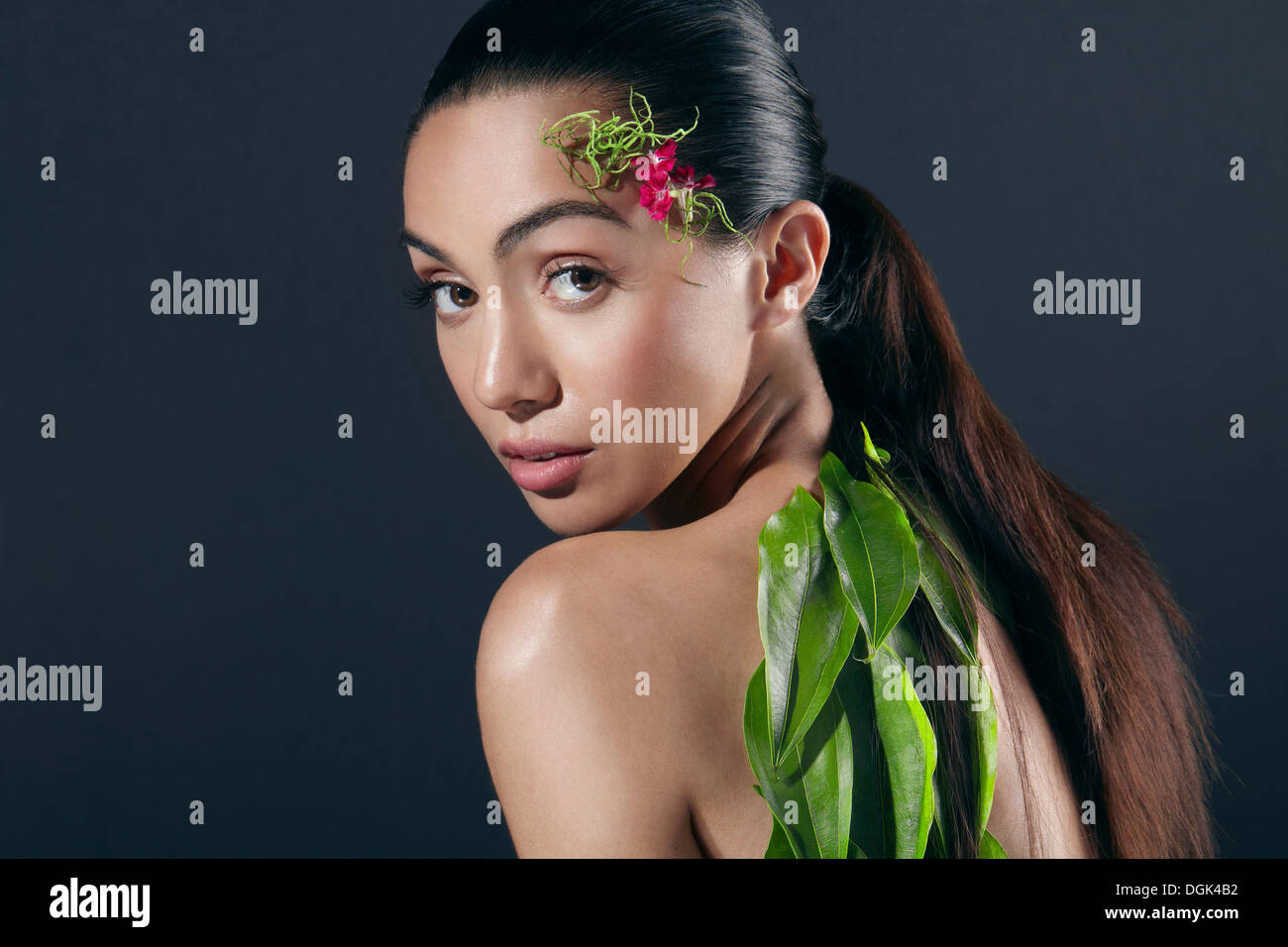Looking over shoulder model hi-res stock photography and images - Alamy