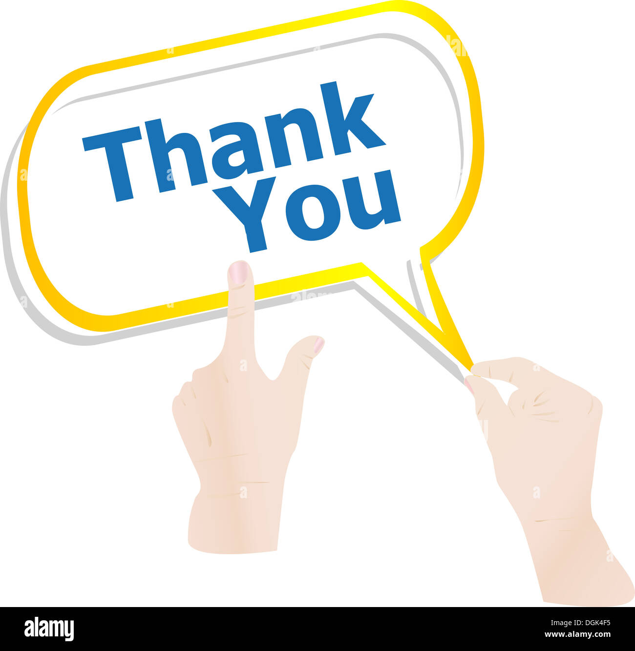 Icon holding thank sign illustration hi-res stock photography and ...