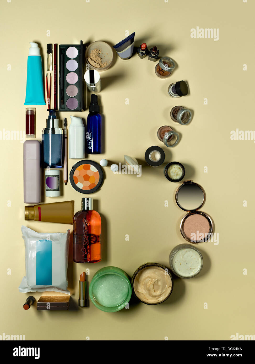 Cosmetics in shape of letter B Stock Photo - Alamy