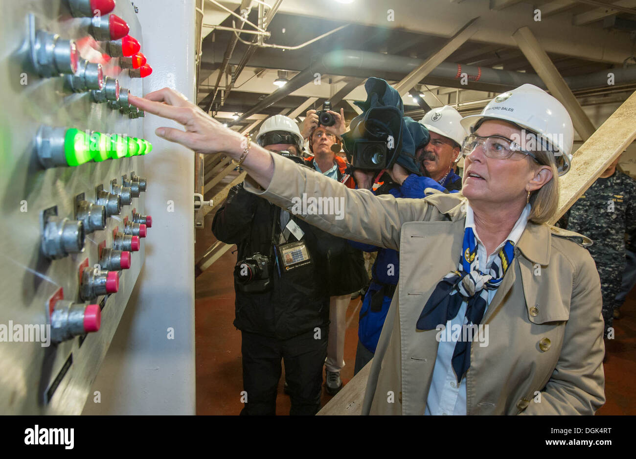 Susan Ford Bales, ship's sponsor for the first in class Pre ...