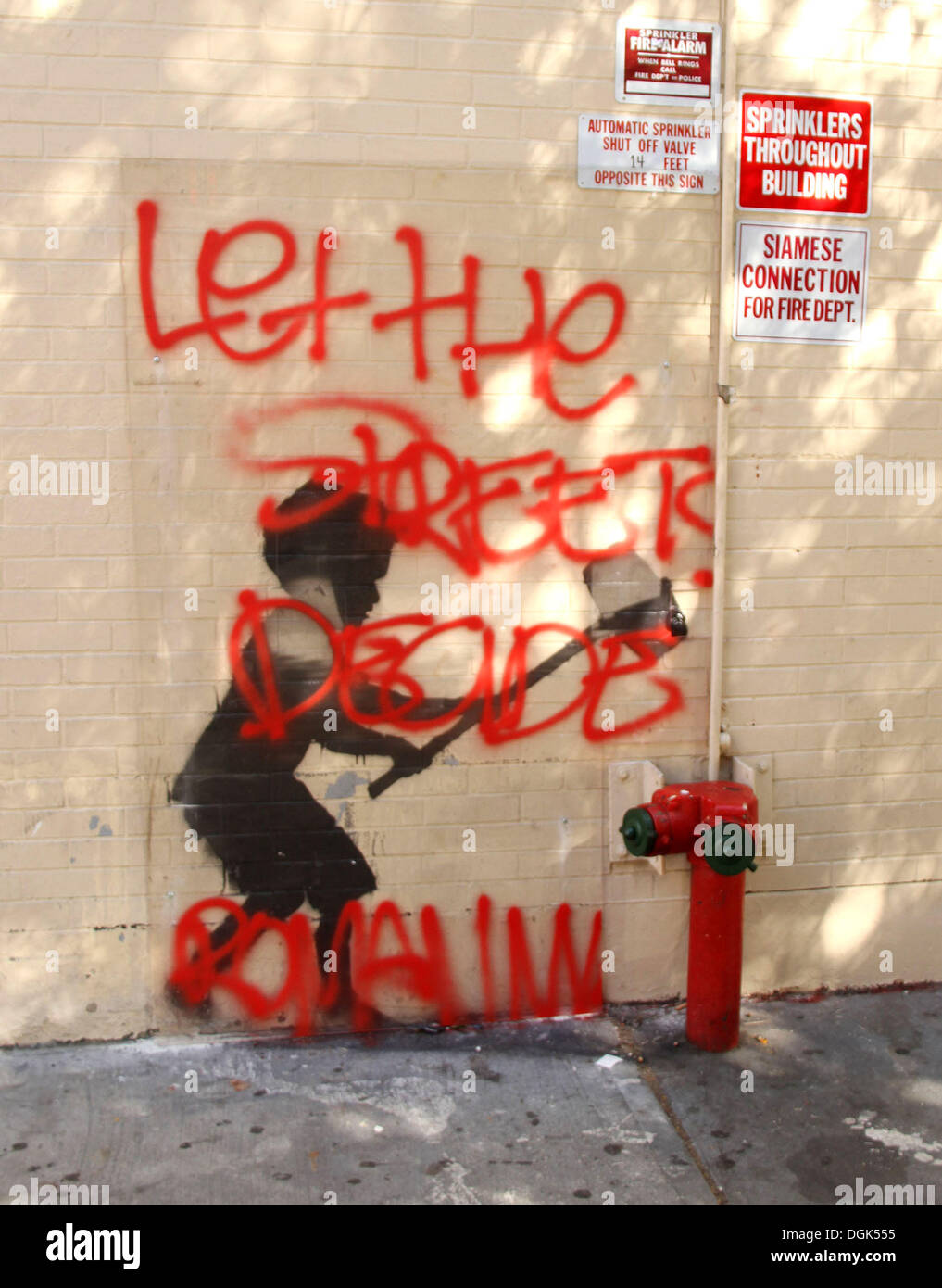 New York, New York, USA. 21st Oct, 2013. A defaced view of the of ...