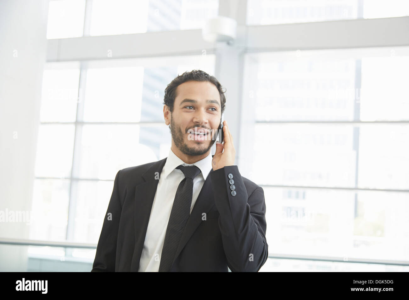 Businessman making phonecall Stock Photo - Alamy