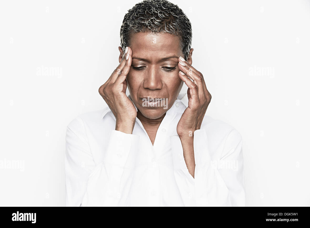 Hand hands on head hi-res stock photography and images - Alamy