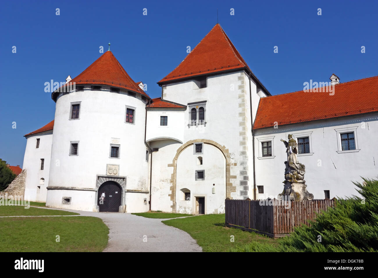 Varazdin castle in the Old Town, originally built in the 13th century ...