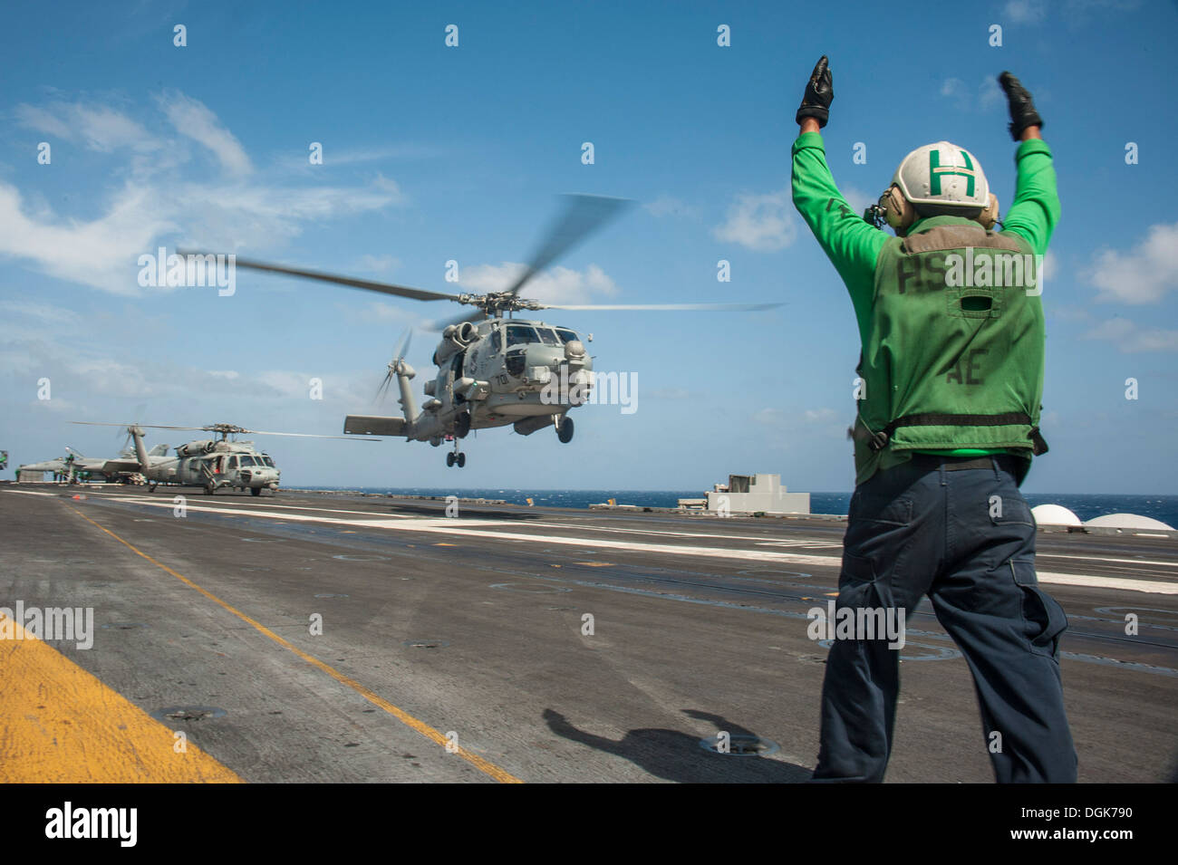 Flight deck director hi-res stock photography and images - Alamy