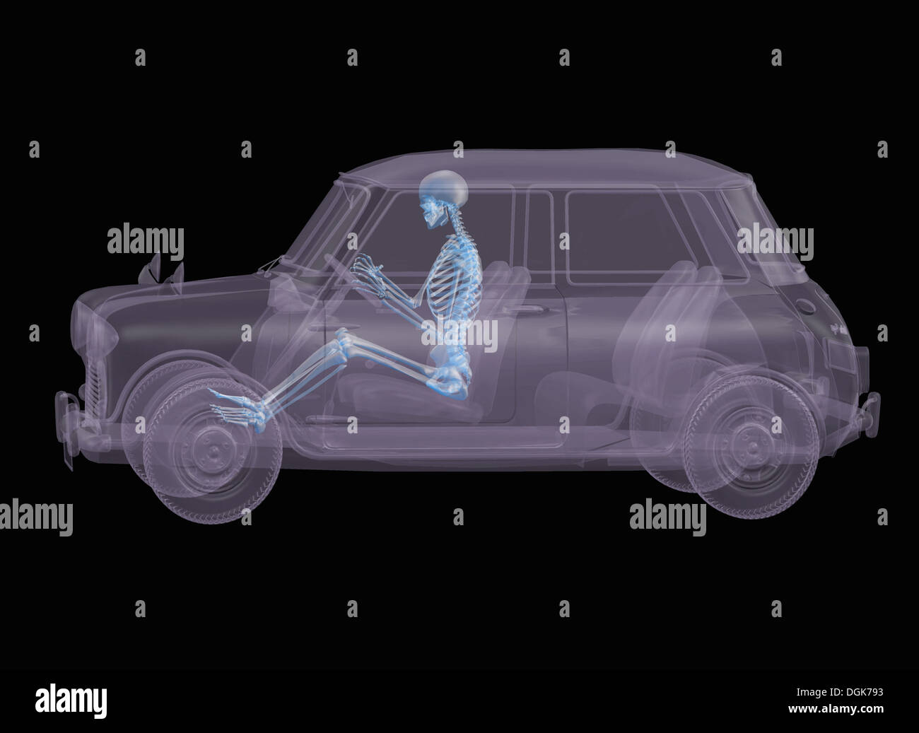 Skeleton driving car hi-res stock photography and images - Alamy